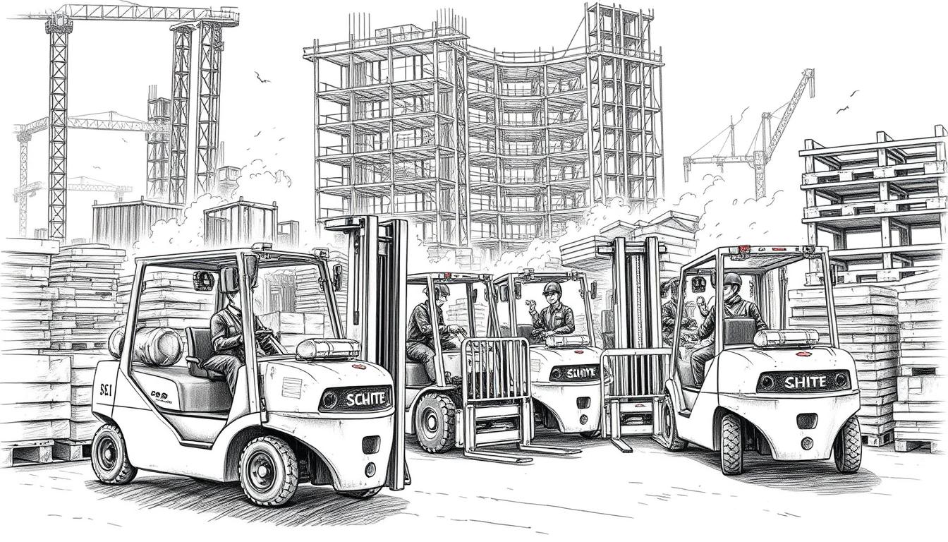Die Vielseitigkeit von Gabelstaplern auf der modernen Baustelle